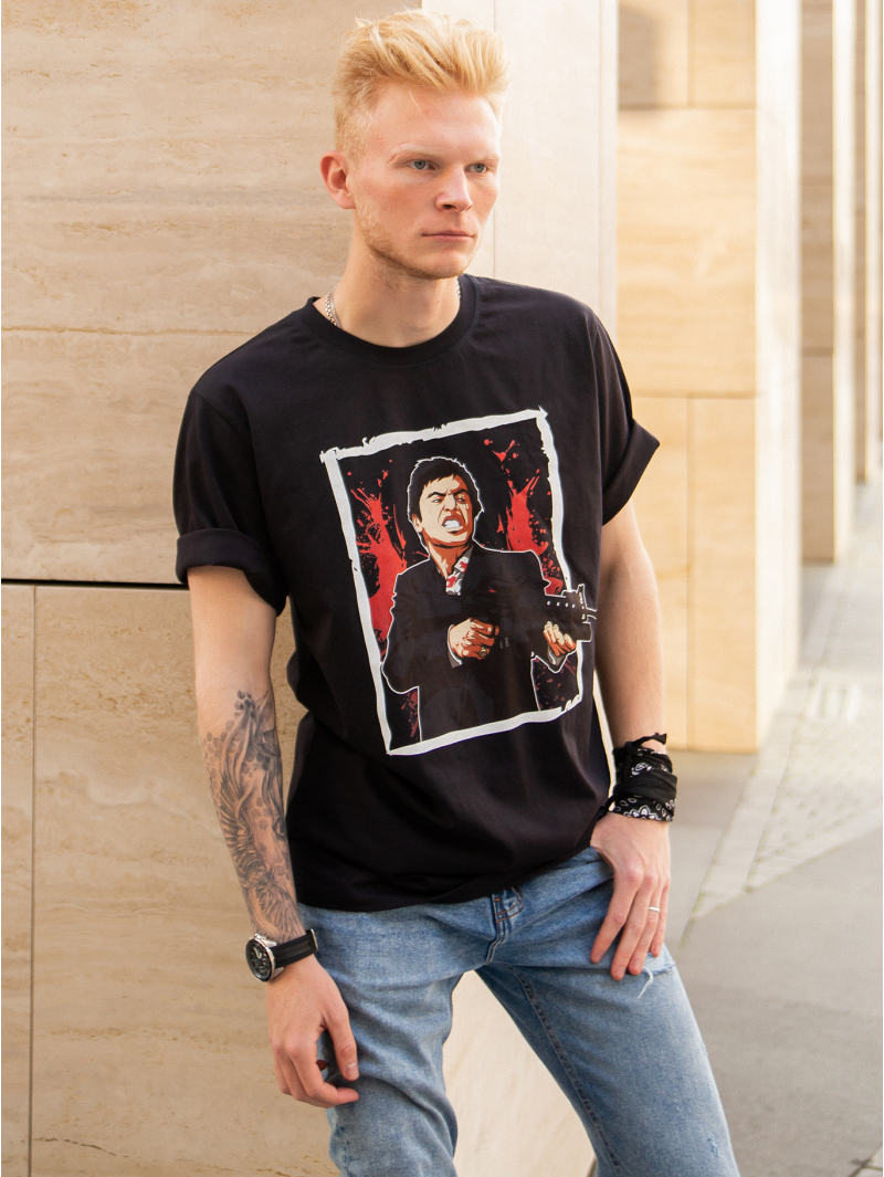 Футболка LB SCARFACE свободного кроя темно-синего цвета