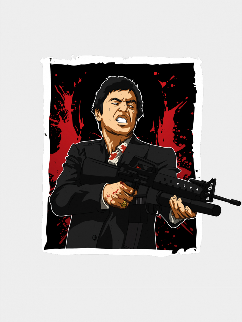 Футболка LB SCARFACE свободного кроя темно-синего цвета